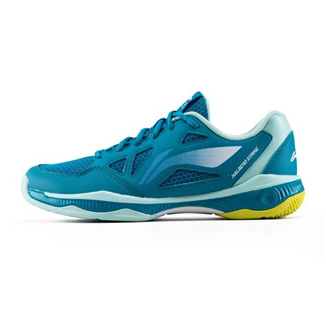 Li Ning Halberd Strike Badminton Shoes Blue Jadefloating Green