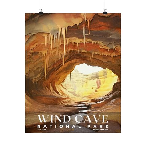 Elneit Wind Cave National Park Poster Unframed Matte Paper S06