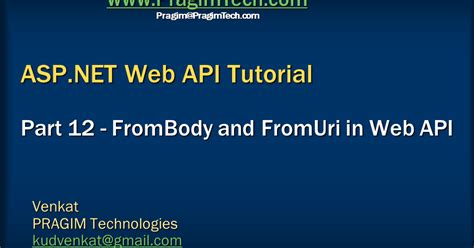 sql server and c video tutorial frombody and fromuri in web api