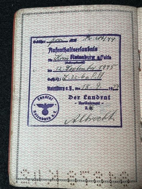Wwii German Identity Papers Foreigner In The Third Reich Jankowski