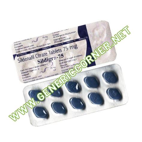 Sildigra 75mg Sildenafil Citrate Generic Corner