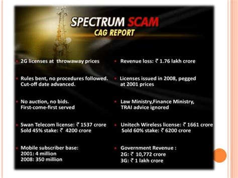 2g Spectrum Scam Pptx Telecommunications Industry Industries