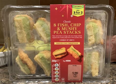 Foodstuff Finds Fish Chips And Mushy Pea Stacks Asda By Cinabar