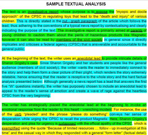 Sample Text Analysis Of Investigative Journalism Report Caie As