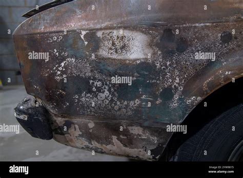 The Minder Tv Show Ford Capri After It Caught Fire Caused By An Electrical Fault And Was