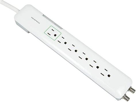 Monoprice Power And Surge 6 Outlet Slim Surge Protector