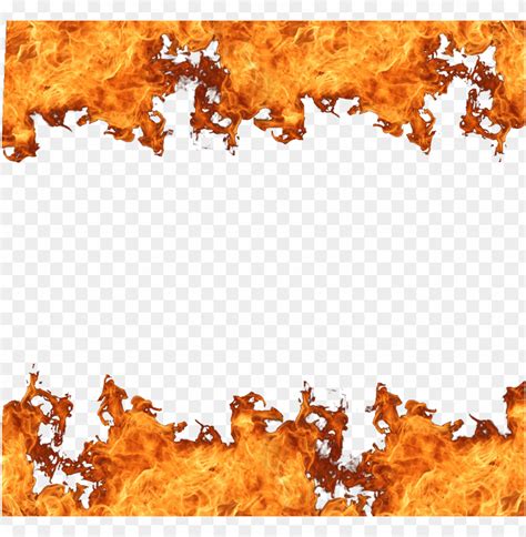 Fire Flames Outline Frame Border Png Toppng