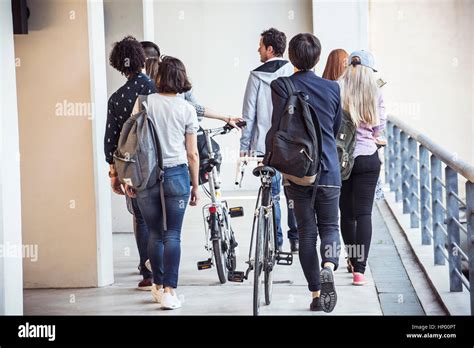 College Students Walking To Class Photos Happy First Day Of Class