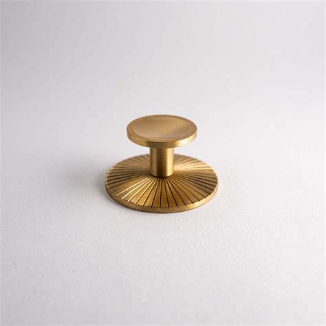 Brass Cabinet Knobs Sunburst Solid Brass Available In Two Sizes