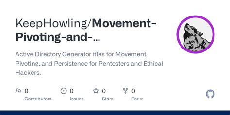 Github Keephowlingmovement Pivoting And Persistence Course Active Directory Generator Files