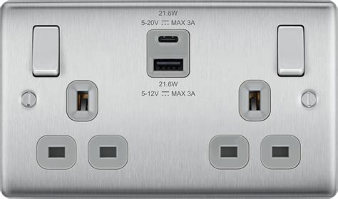 13a 2 Gang Dp Switched Usb Socket Outlet Online Shop