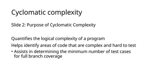 Presentation Cyclomatic Complexity1pptx