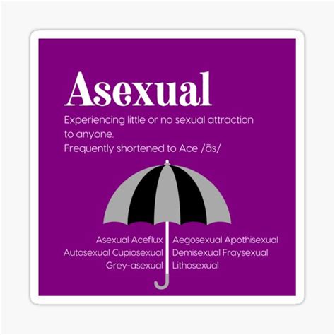 Asexual Definition And Umbrella Sticker For Sale By Astarrett Redbubble