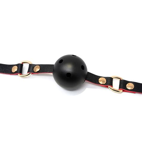 Deluxe Fetish Luxury Black And Red Ball Gag Bodispa B2b