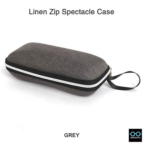 Glasses Casing Spectacle Zip Linen Square Hard Case Box 棉麻拉链眼镜盒太阳眼镜盒