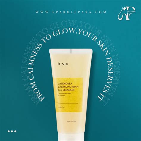Iunik Calendula Balancing Foam Gel Cleanser Sparkle Para
