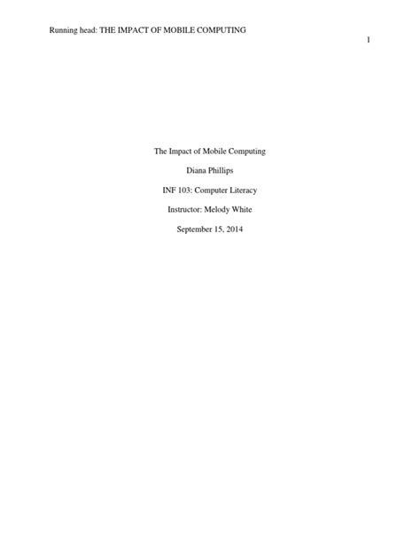 The Impact Of Mobile Computing Pdf Mobile Device Application Software