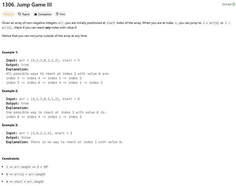 Leetcode 1306 Jump Game Iii