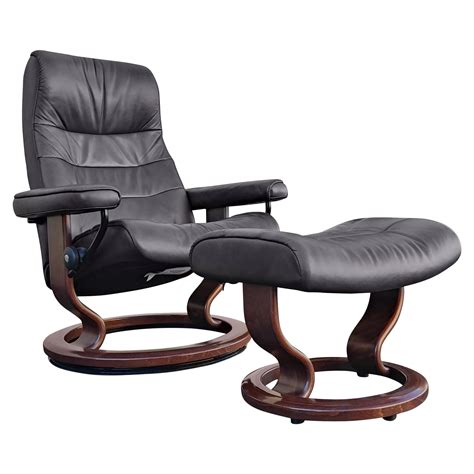 Mid Century Ekornes Stressless Brown Leather Recliner Or Lounge And
