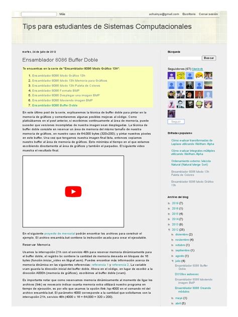 Ensamblador 8086 Buffer Doble Descargar Gratis Pdf Almacenador Intermediario De Datos Píxel