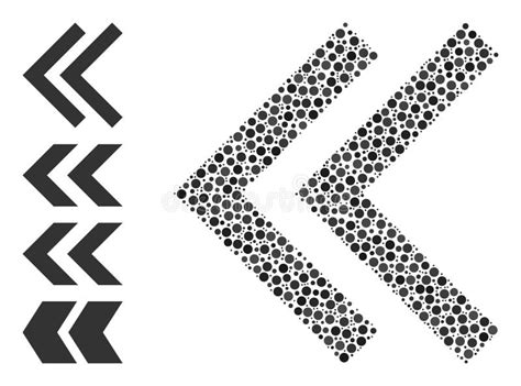 Dotted Shift Left Collage Of Circles And Similar Icons Stock Vector