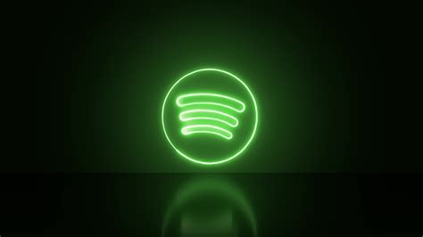 Madrid Spain August 2023 Spotify Logo In Neon With Space For Text