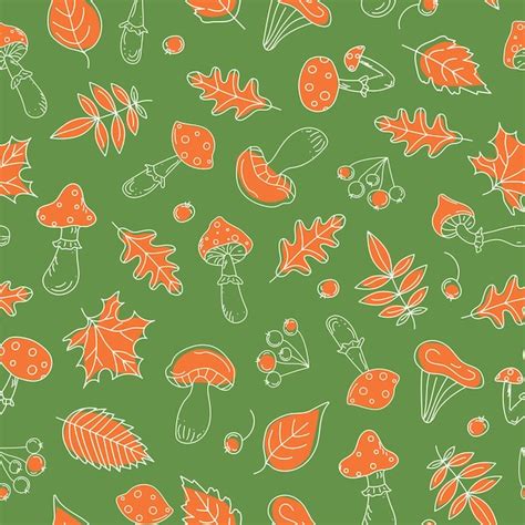 Premium Vector Pattern Autumn Set Premium Vector Pattern Autumn Set