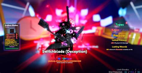 Anime Adventure Account Unique Spider Unique Switchblade Unique Shadow Sorcerer