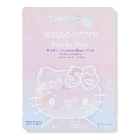 The Crème Shop Hello Kitty 50 Feel So Clear Printed Essence Sheet Mask