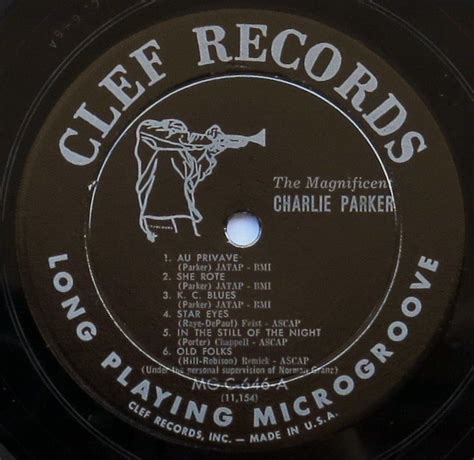 Charlie Parker Mint 1955 First Pressing The Magnificent Charlie Parker” Clef Lp
