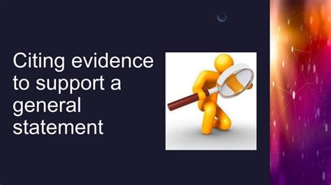 Cite Evidence To Support A General Statement Pptx