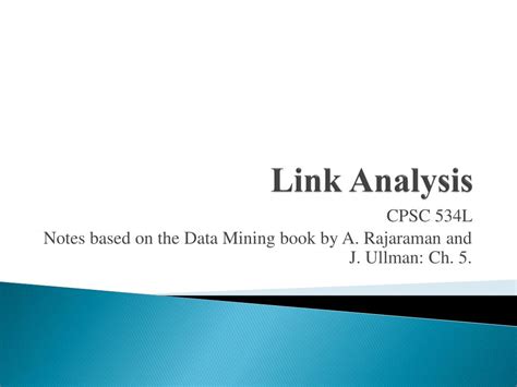 Ppt Link Analysis Powerpoint Presentation Free Download Id6516703