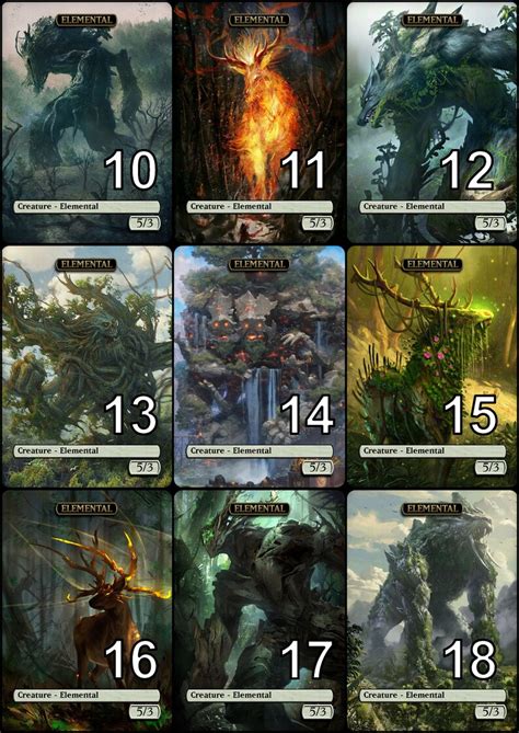 Mtg Elemental 53 Token For Titania Alternative Art Choose The Art