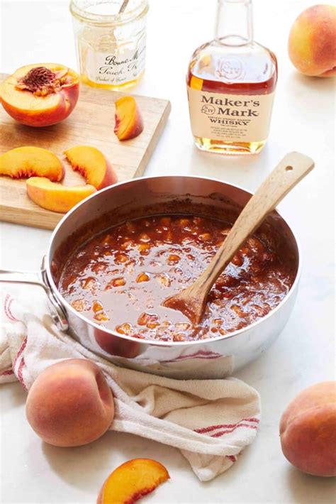 Peach Bourbon Glaze Recipe Happy Happy Nester