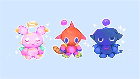Neutral Chao And Hero Chao Original And 1 More Drawn By Neogeopet