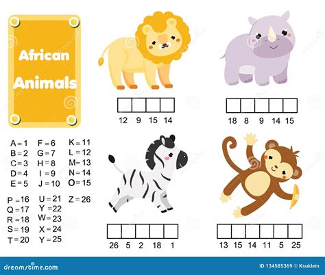Complete The Words Cipher Code Learning Vocabulary And Numbers