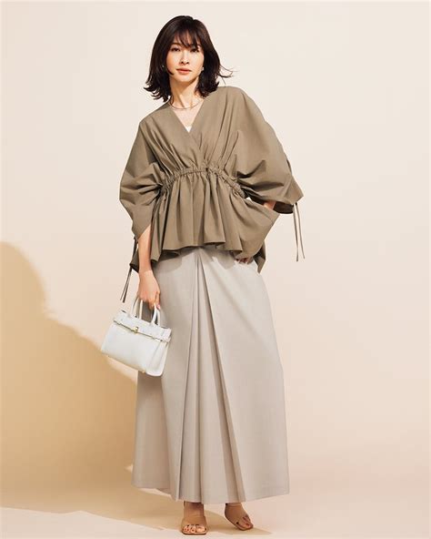 リネンストレッチ・タックバギーパンツdoclasse