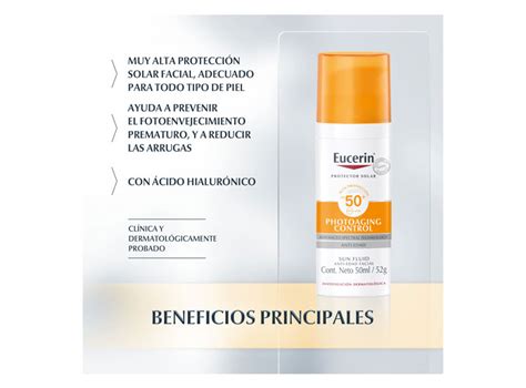 Ripley Protector Solar Eucerin Antiedad Sun Face Fluido Spf 50 50 Ml