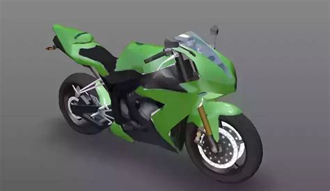 Kawasaki Ninja Zx 6r Sport Bike 3d Model Free Download Bike Free Vr