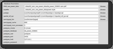 GUI Section For Setting The Database And PostgreSQL Parameters Download Scientific Diagram