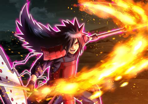 Madara Uchiha Flame Cloaked Scythe By Itxchis On Deviantart