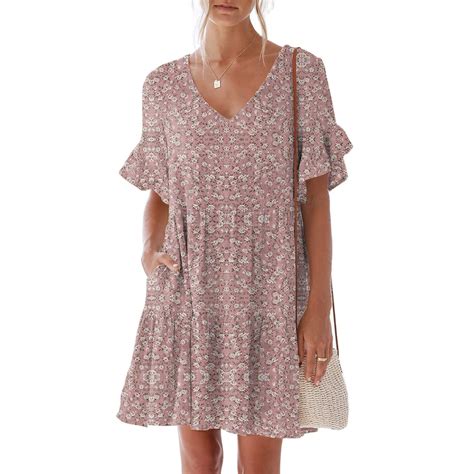 Calafebila Summer Dresses For Girls Short Sleeve V Neck Polka Dot Mini