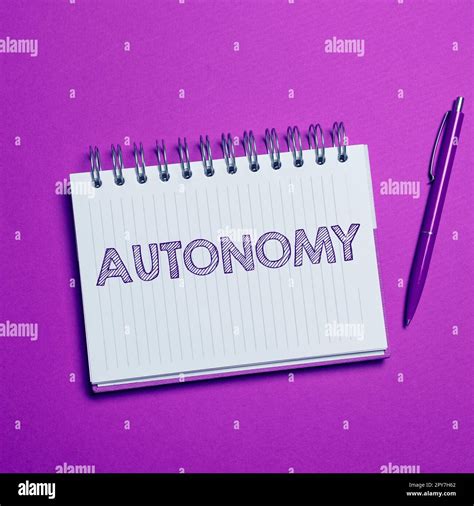 Hand Writing Sign Autonomy Word Written On Vehicle That Can Guide Itself Without Human