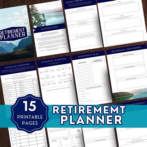Retirement Planner Printable Define Retirement Vision Prompts Retirement Life Planner Early