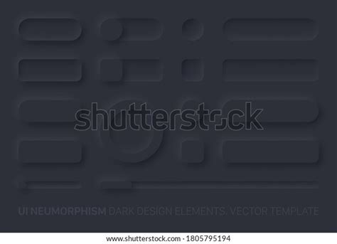 Neumorphic Vector Ui Design Elements Set Stock Vector Royalty Free