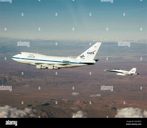 Sofia Airborne Observatory In Flight F A 18 Aircraft Right Following