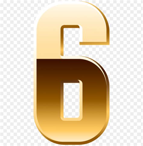 Free Download Hd Png Gold Number Six Clipart Png Photo 51817 Toppng