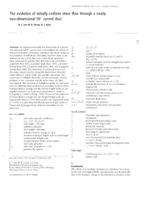 pdf the evolution of initially uniform shear flow through a nearly