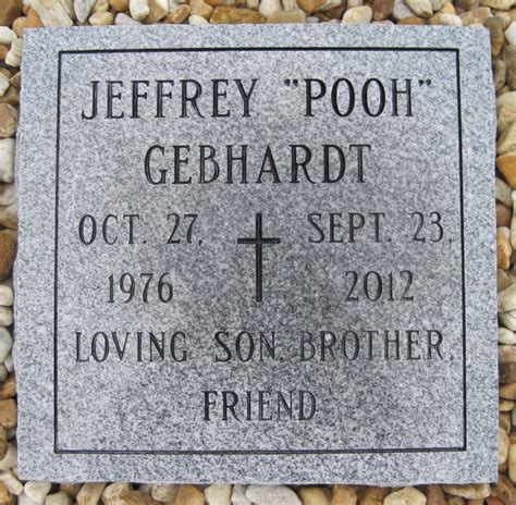 Jeffrey Sean Pooh” Gebhardt 1976 2012 Find A Grave Memorial