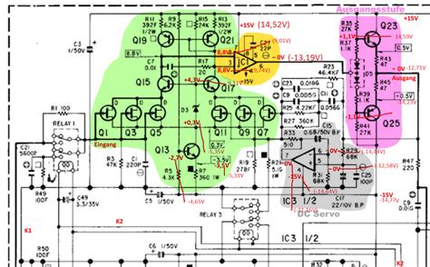Accuphase E 305 Schematic Detail Phono Pre With Voltages Measured